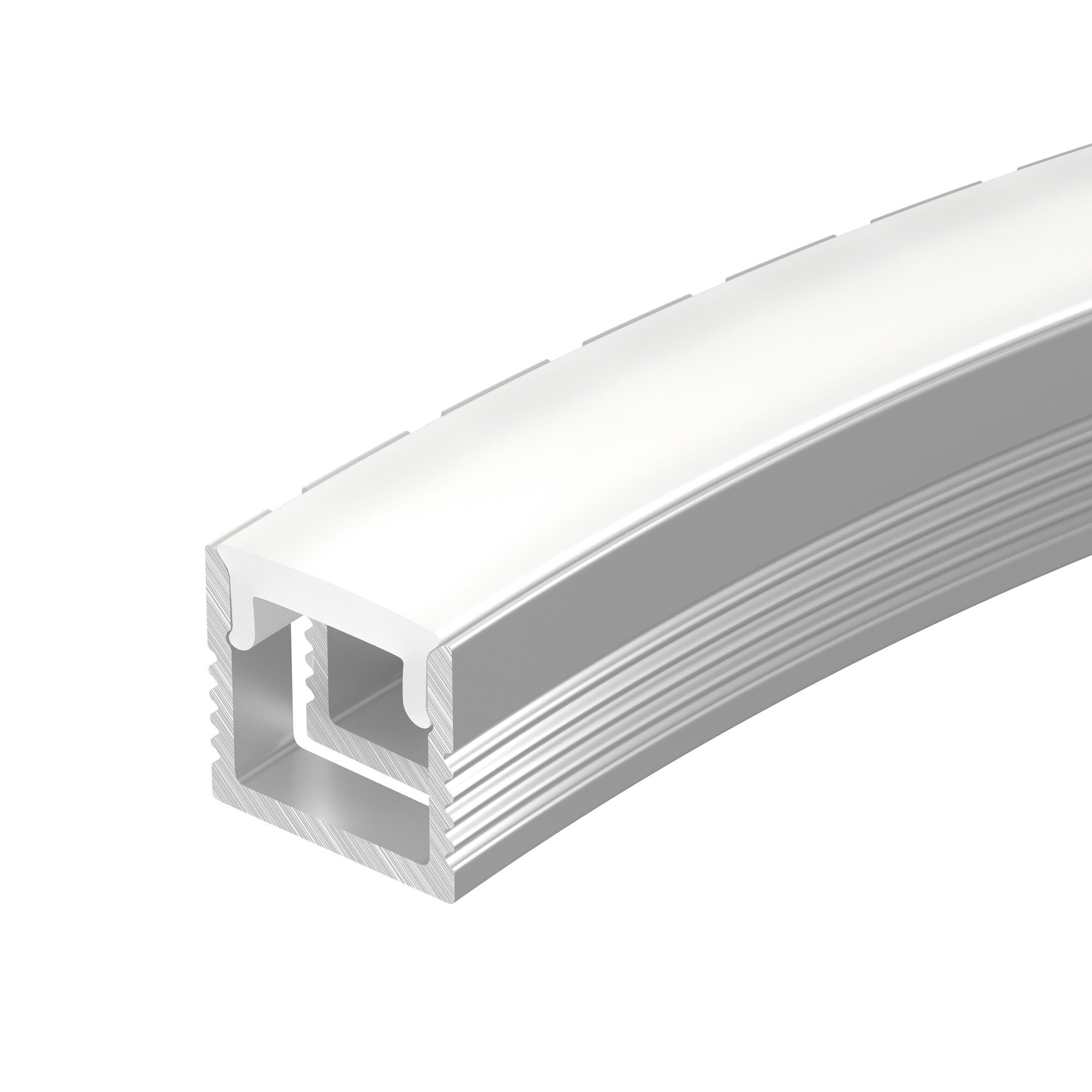 Профиль для светодиодной ленты Arlight Профиль FANTOM-BENT-W12-SIDE-2000 ANOD (Arlight, Алюминий), 2м