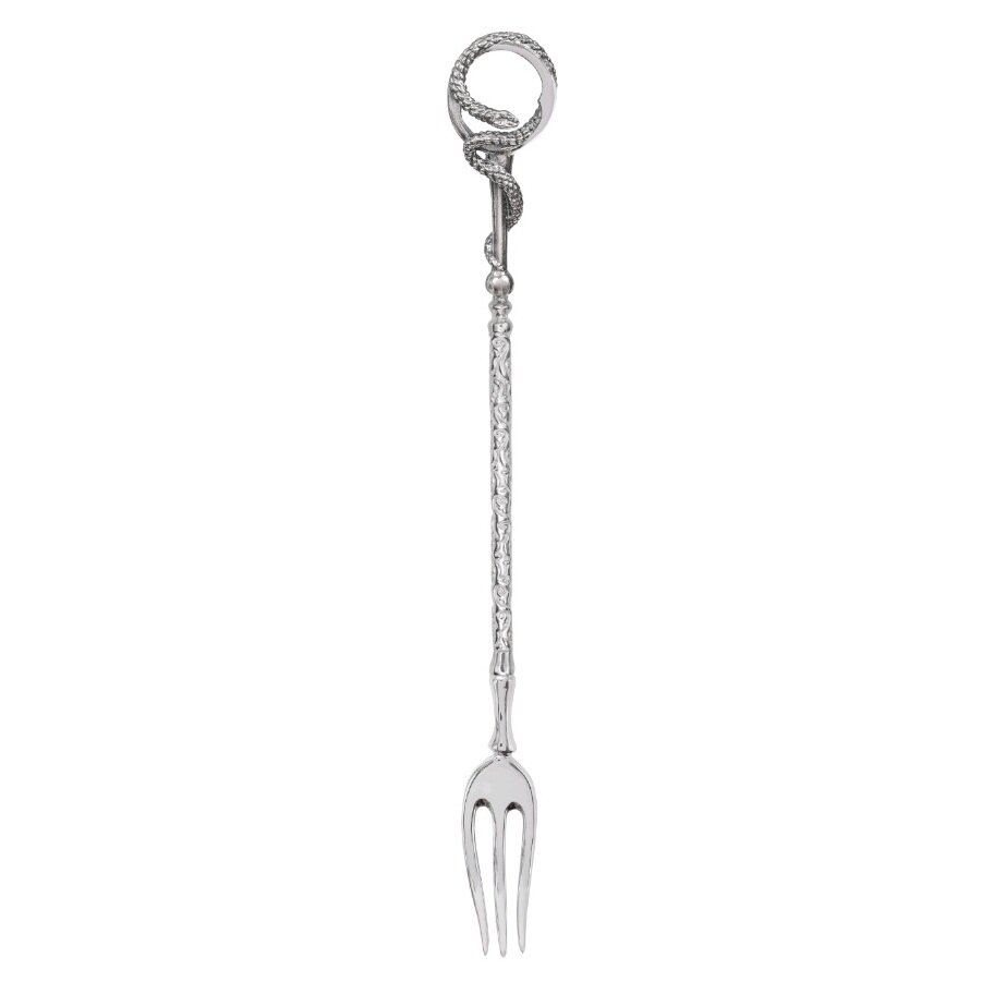 Серебряная вилка для лимона Змея (Подарок на Год Змеи)