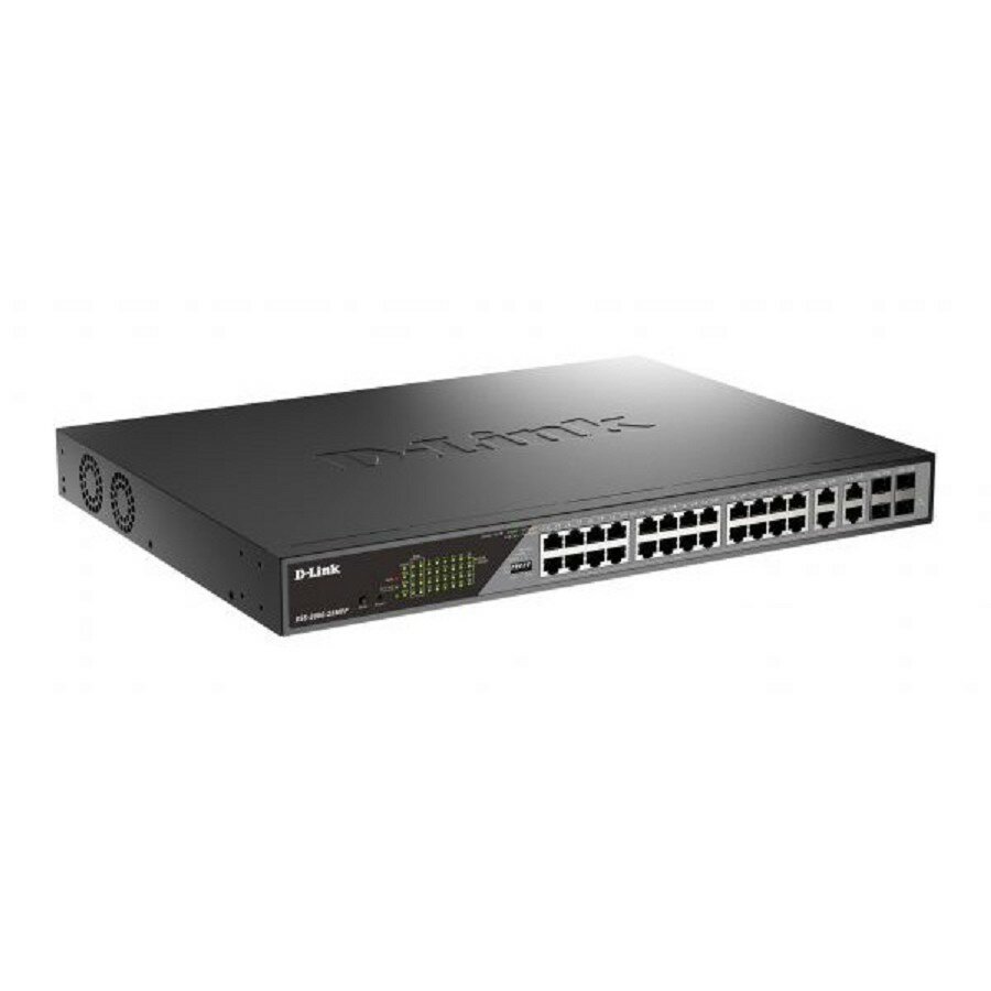 Коммутатор DSS-200G-28MPP/A1A D-Link Веб-интерфейс 32 портов 1000 Мбит/сек