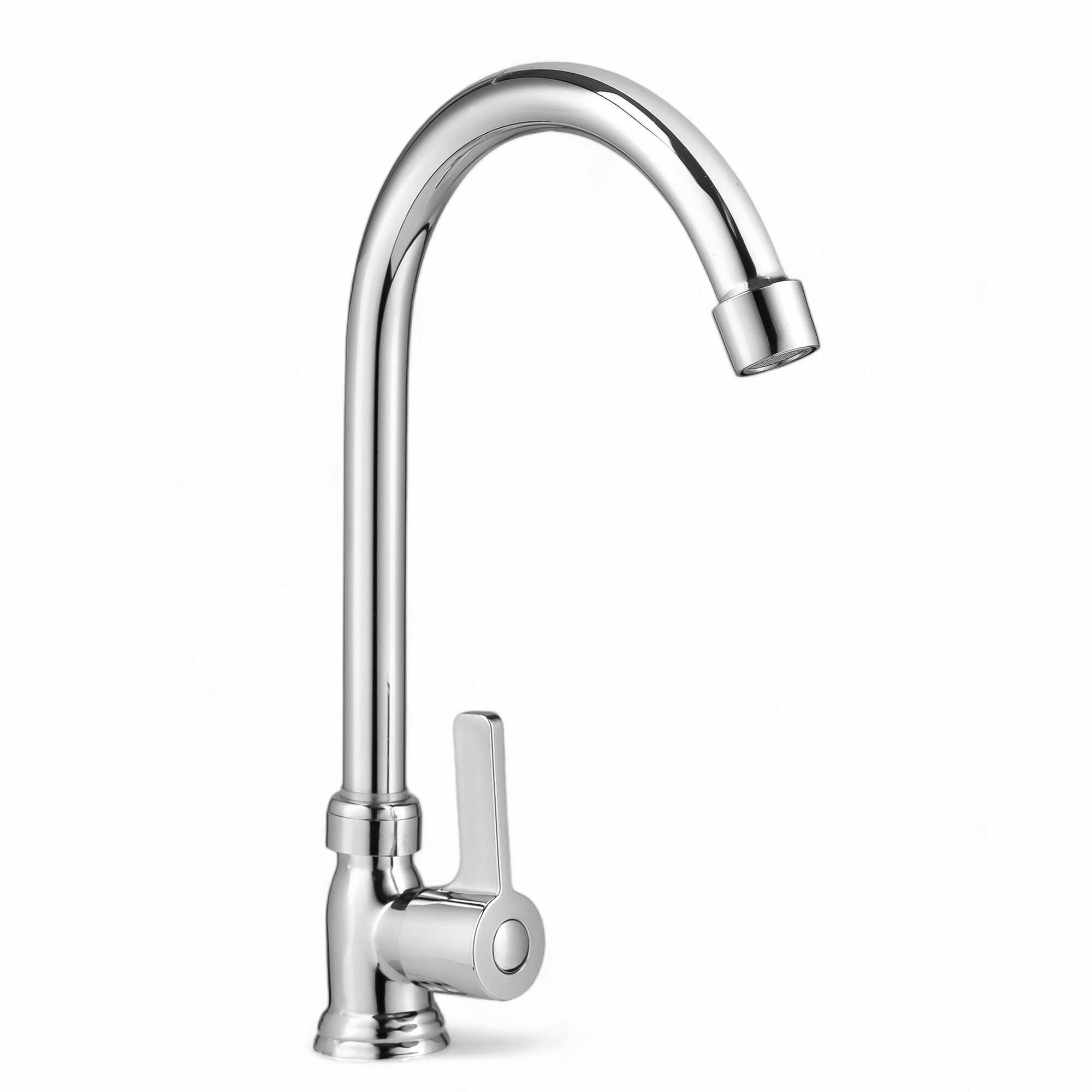 Смеситель Do.Korona, нержавеющая сталь, поворотный излив, цвет хром