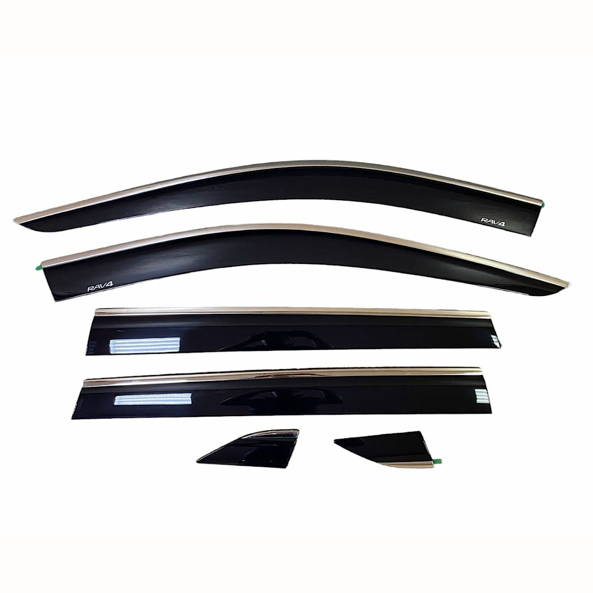 Дефлекторы окон TOYOTA RAV4 XA50 (2018-2025) с хромом из 6 частей / ветровики окон Тойота рав4 5