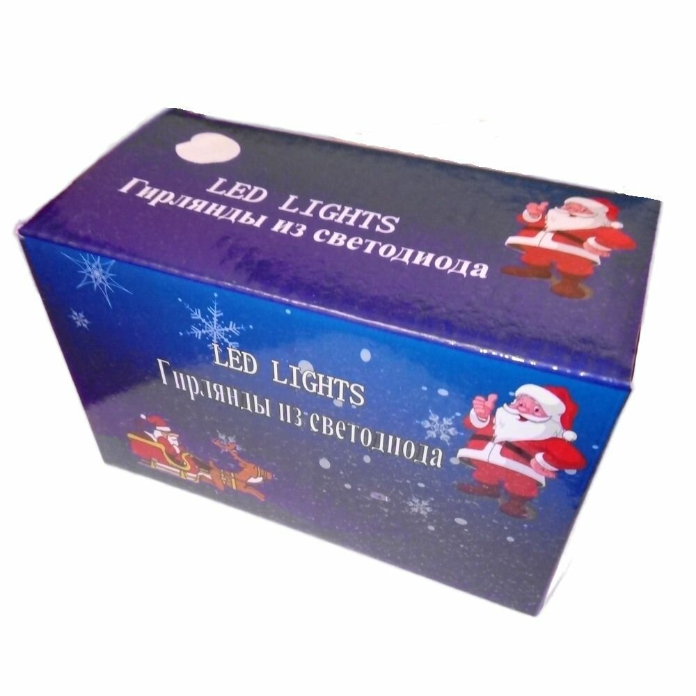 Гирлянда штора интерьерная 1,8х1,8 , светодиодная, белое свечение, 10 нитей.