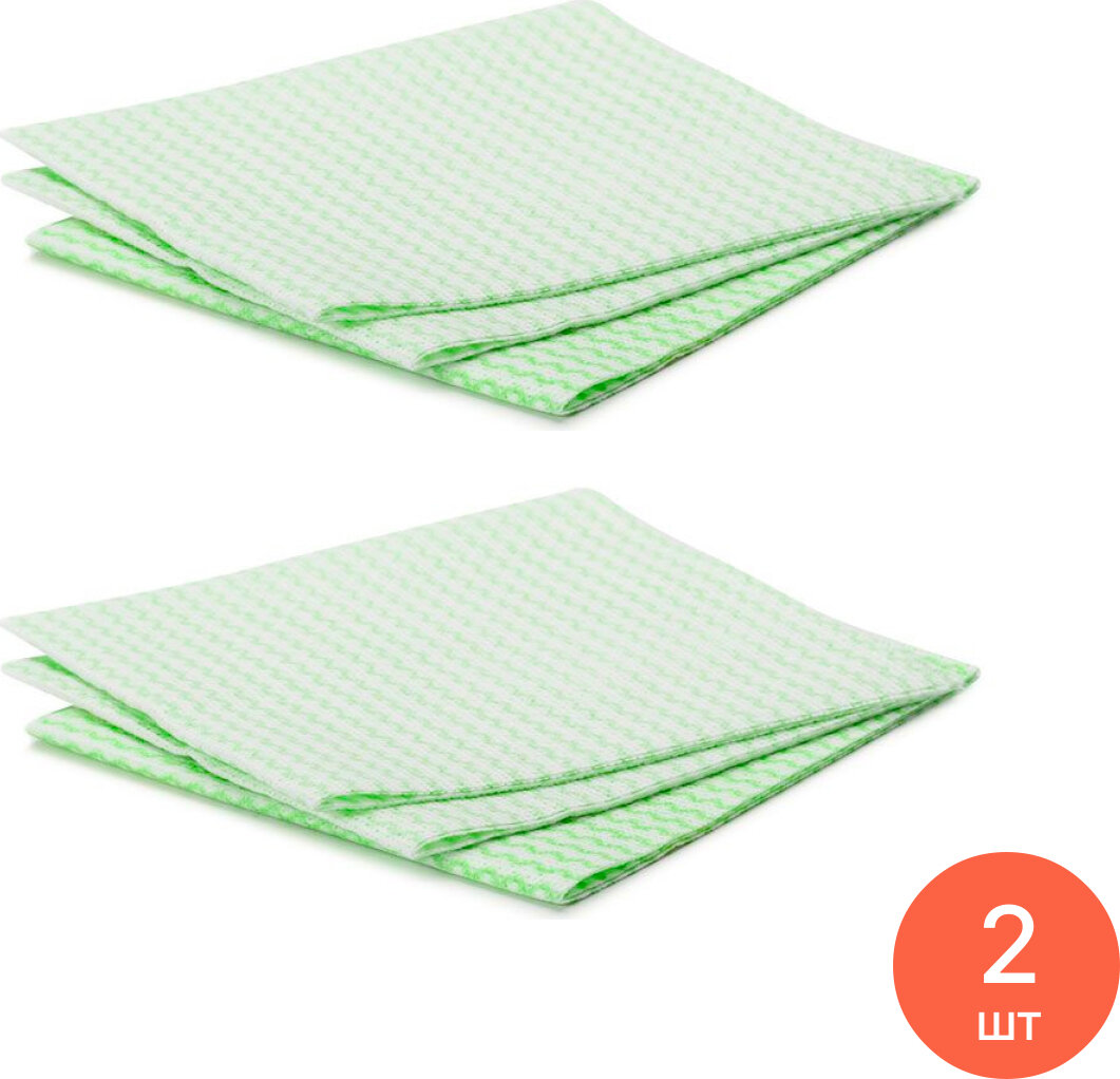 Салфетки для уборки Рыжий кот бамбуковое волокно 34×38см, в упаковке 3шт. / товары для дома (комплект из 2 шт)