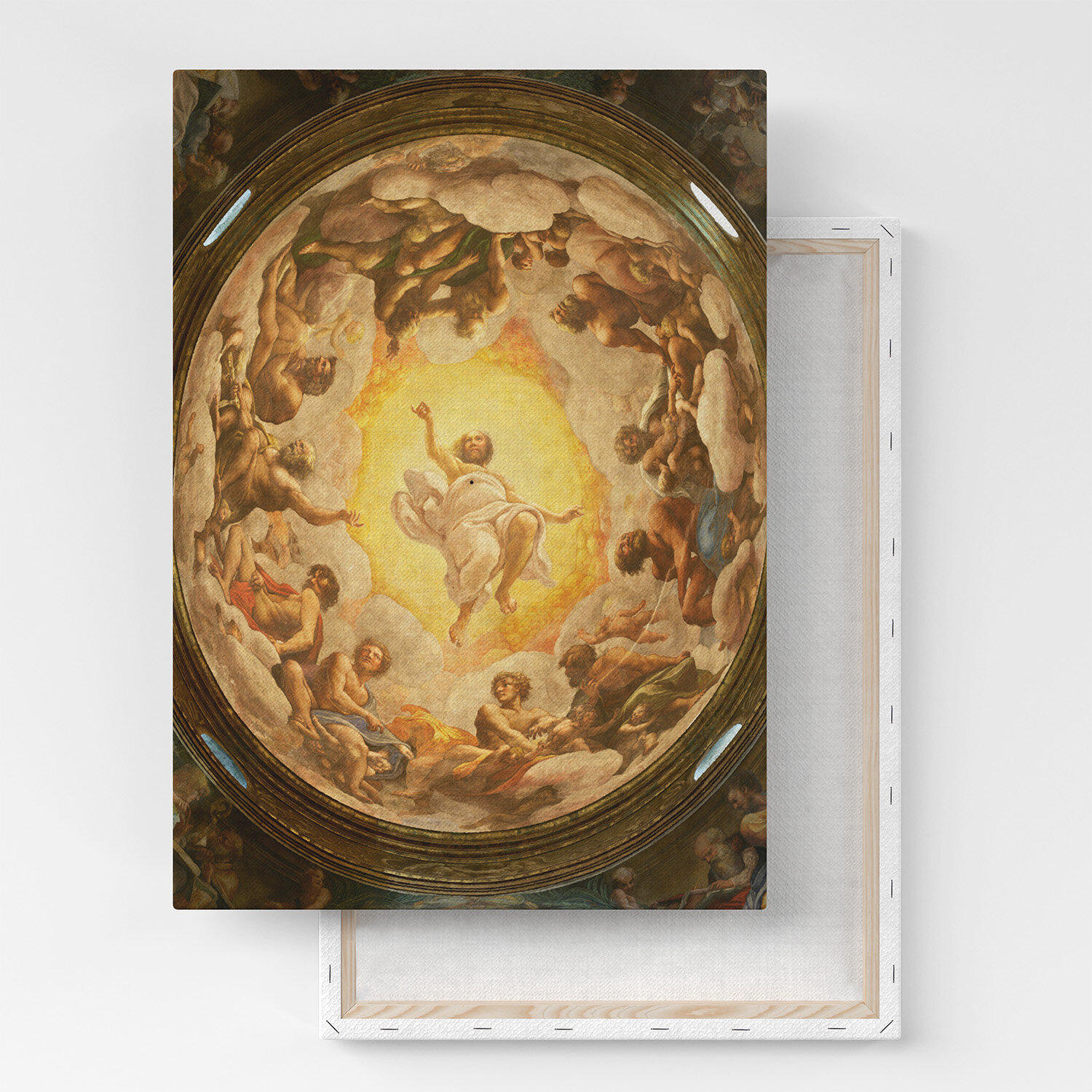 Картина на холсте, репродукция / Корреджо - The view of the dome / Размер 80 x 106 см