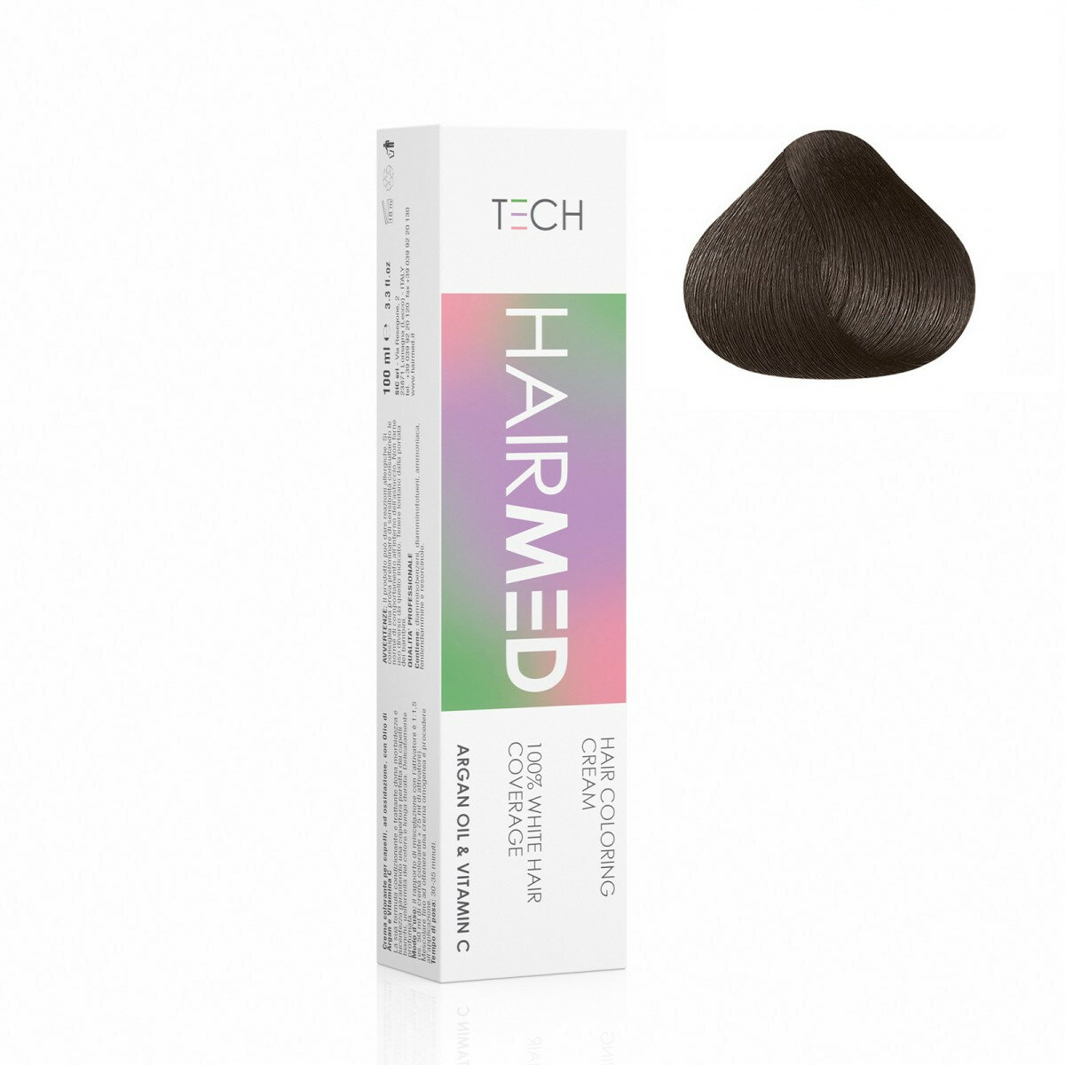 Крем - краска для волос профессиональная Hairmed 4 Каштановый, 100 мл