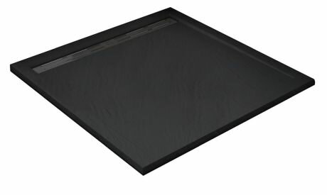 Душевой поддон WeltWasser TRS100 Stone-BL , квадрат 100х100, камень, цвет черный