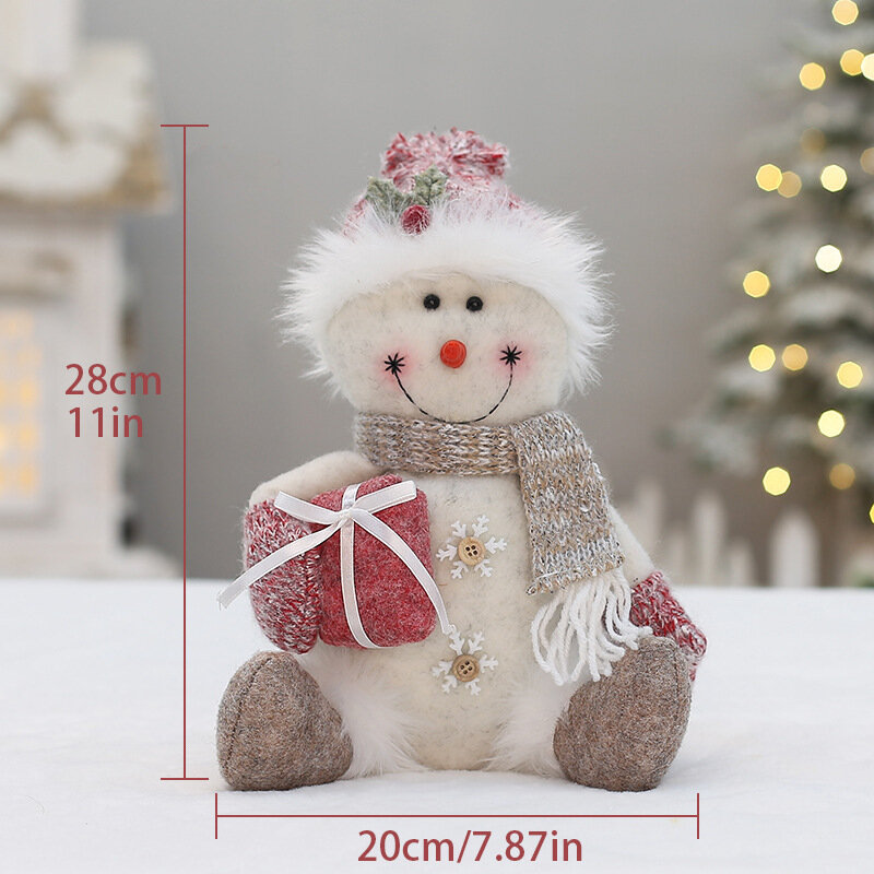 Адвент-календарь Happy Pig HM24-9802B "Розовый снеговик", тканевый, для Рождества