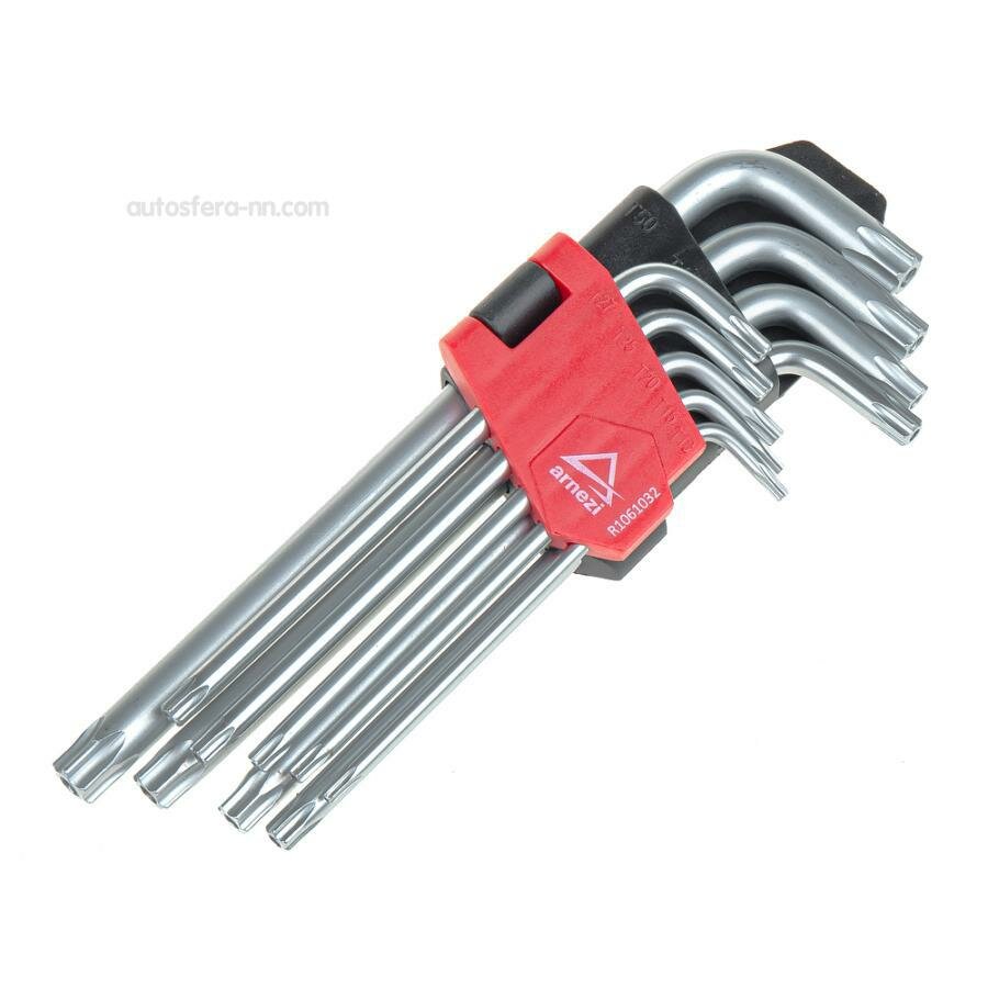 ARNEZI R1061032 Набор имбусовых ключей Torx с отверстием 9пр ARNEZI R1061032