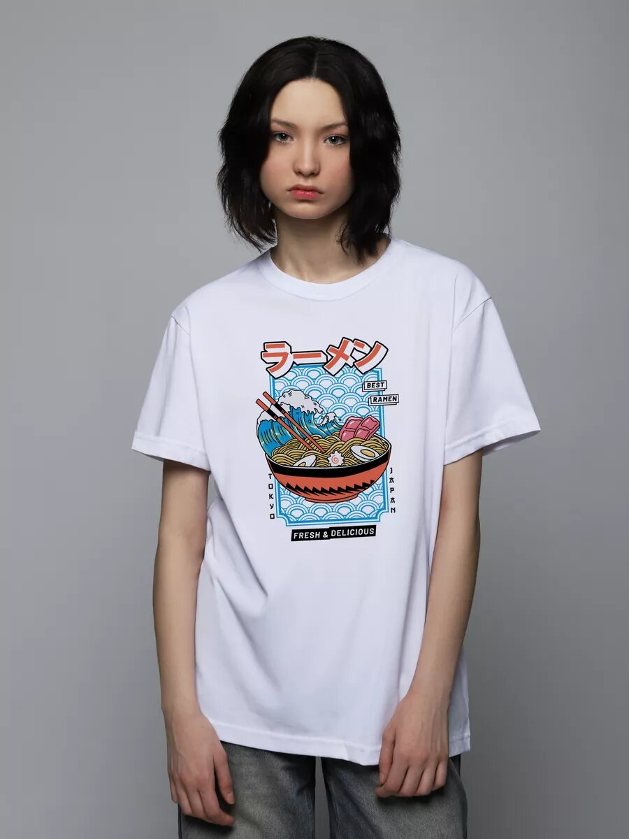 Футболка с принтом рамен