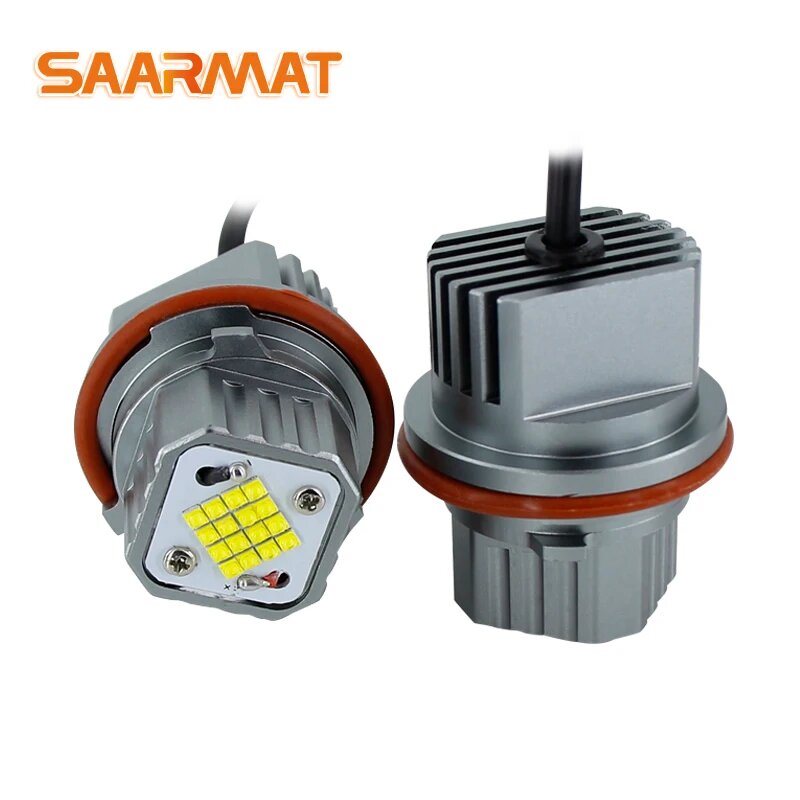 Светодиодные Габаритные огни Angel Eyes 80 Вт, 2 шт, для BMW E39, E53, E60, E61, E63, E65, E66, E87, 525i, 530i, xi, 545i, X3, M5, X5 00-09 White