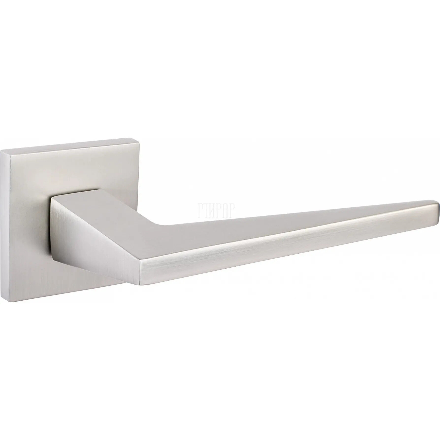 Дверные ручки Renz (Ренц) "Сорренто" INDH 321-03 slim на квадратной розетке никель супер матовый