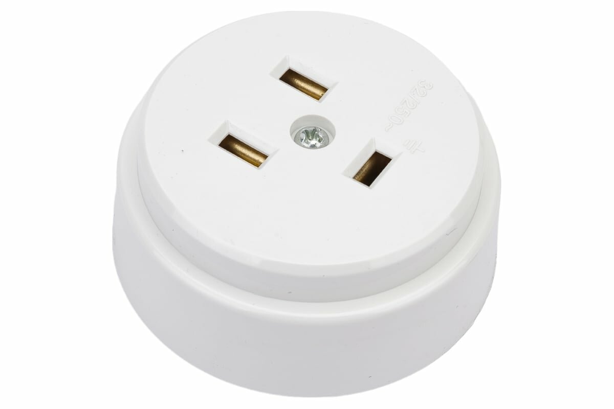 IEK разборная розетка для плиты с заземляющим контактом, открытая установка, 32А, белая