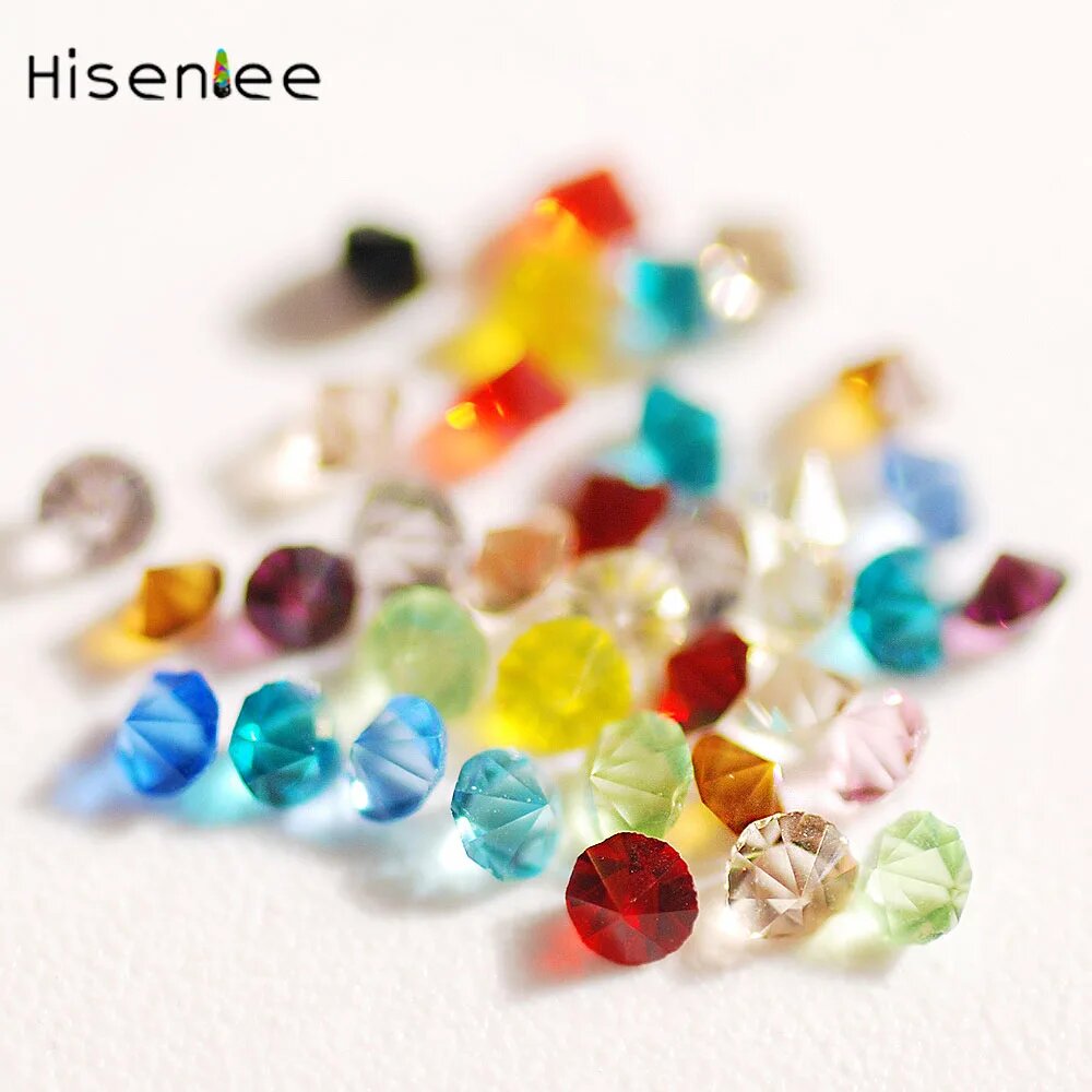 Хизенли Стразы стеклянные голубые 1.1 мм Mixed color