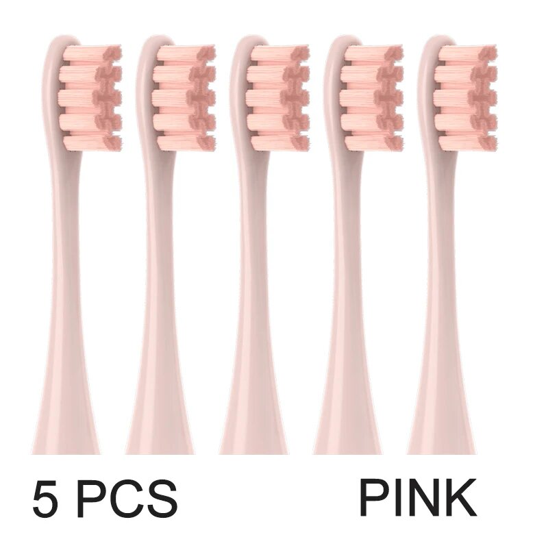 Сменные насадки для электрической зубной щетки Oclean X PRO Elite/Flow/F1/One/X/All Series 5 pink