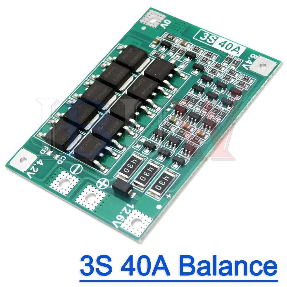3S 40A Balance плата защиты аккумулятора 12.6V