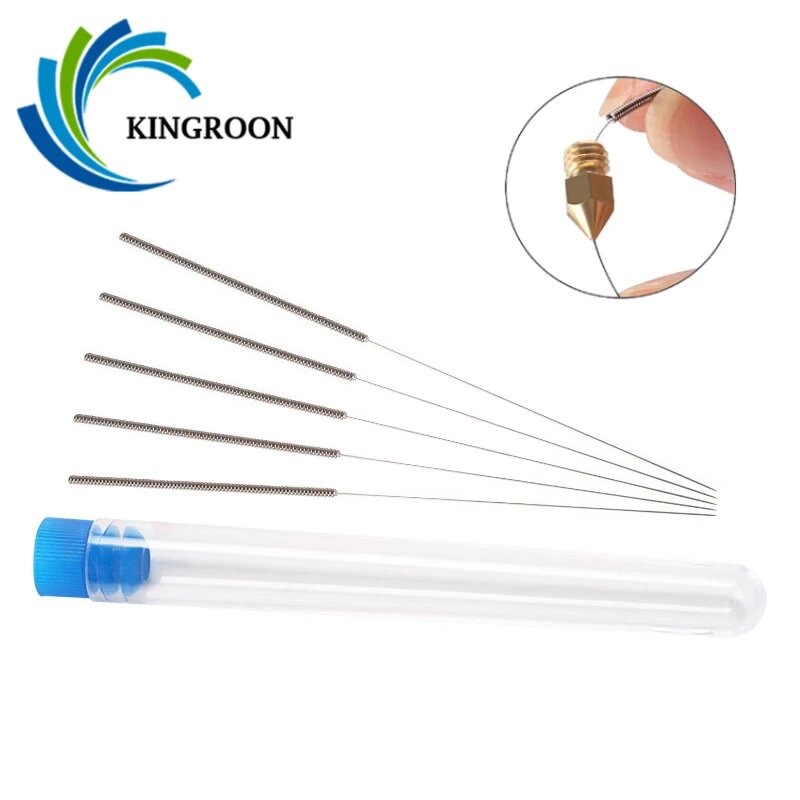 Иглы для чистки сопел KINGROON 5 шт. 5pcs 0.4mm silver