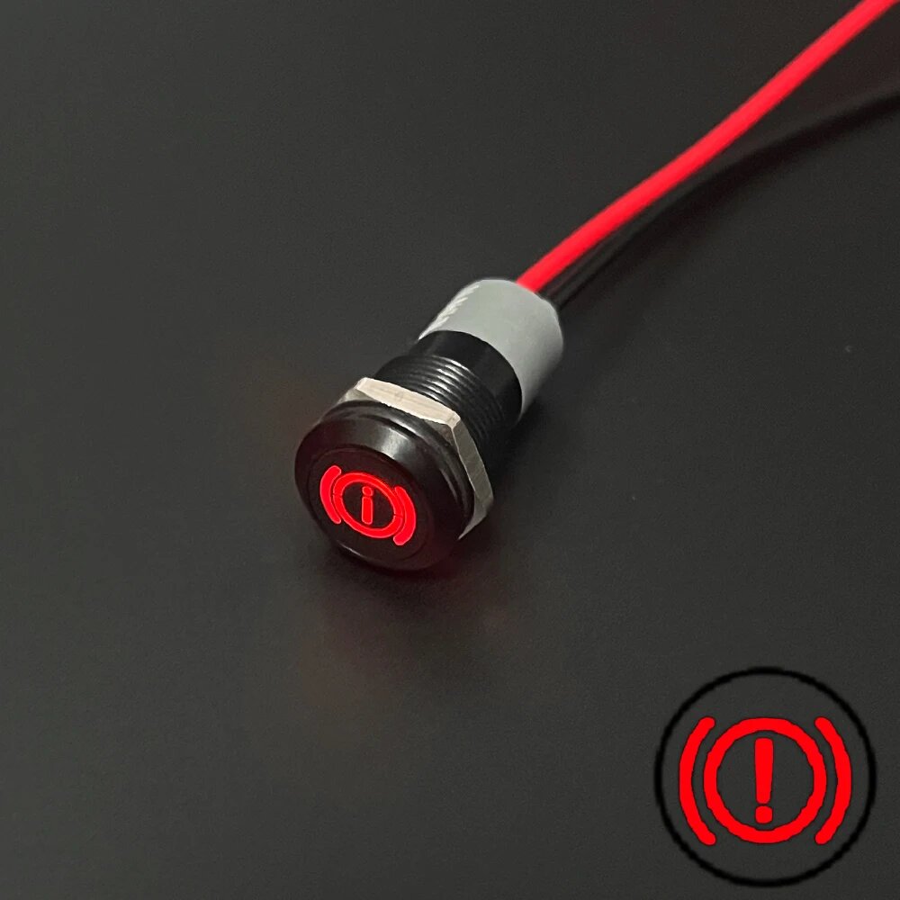 Красный индикатор 8 мм, 12-24В, Custom 9 Red