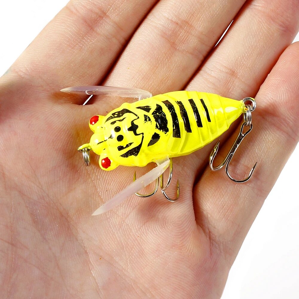 Цикада бионическая PRAINBASS, 5см, Желтый, 6г
