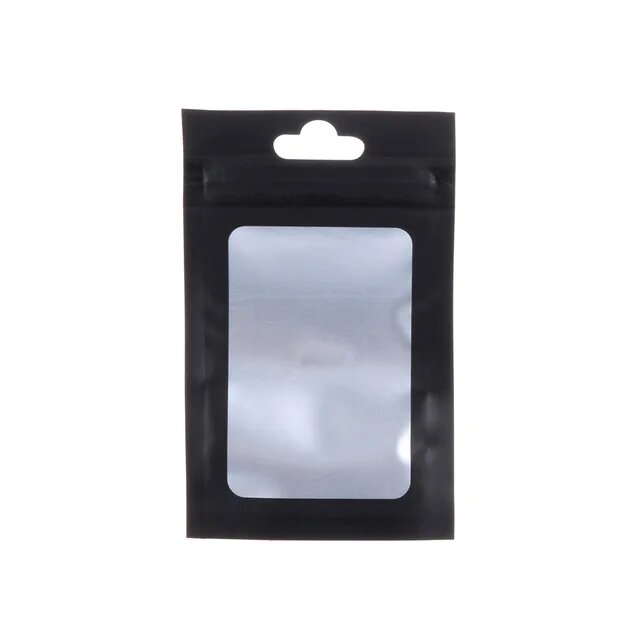 Полиэтиленовые пакеты с замком 100 шт Черный, Black, 6x10cm