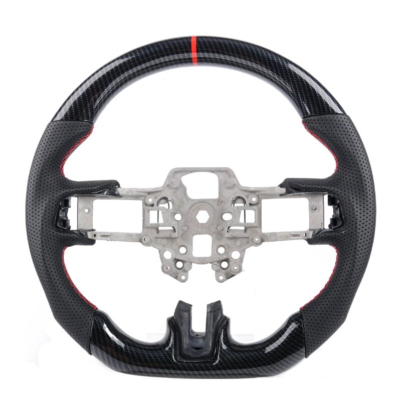 Рулевое колесо Hydro-Dip из углеродного волокна для Ford Mustang 2018 2019 2020 2021 2022 GT350 GT500 Ecoboost Shelby Carbon Fiber Look