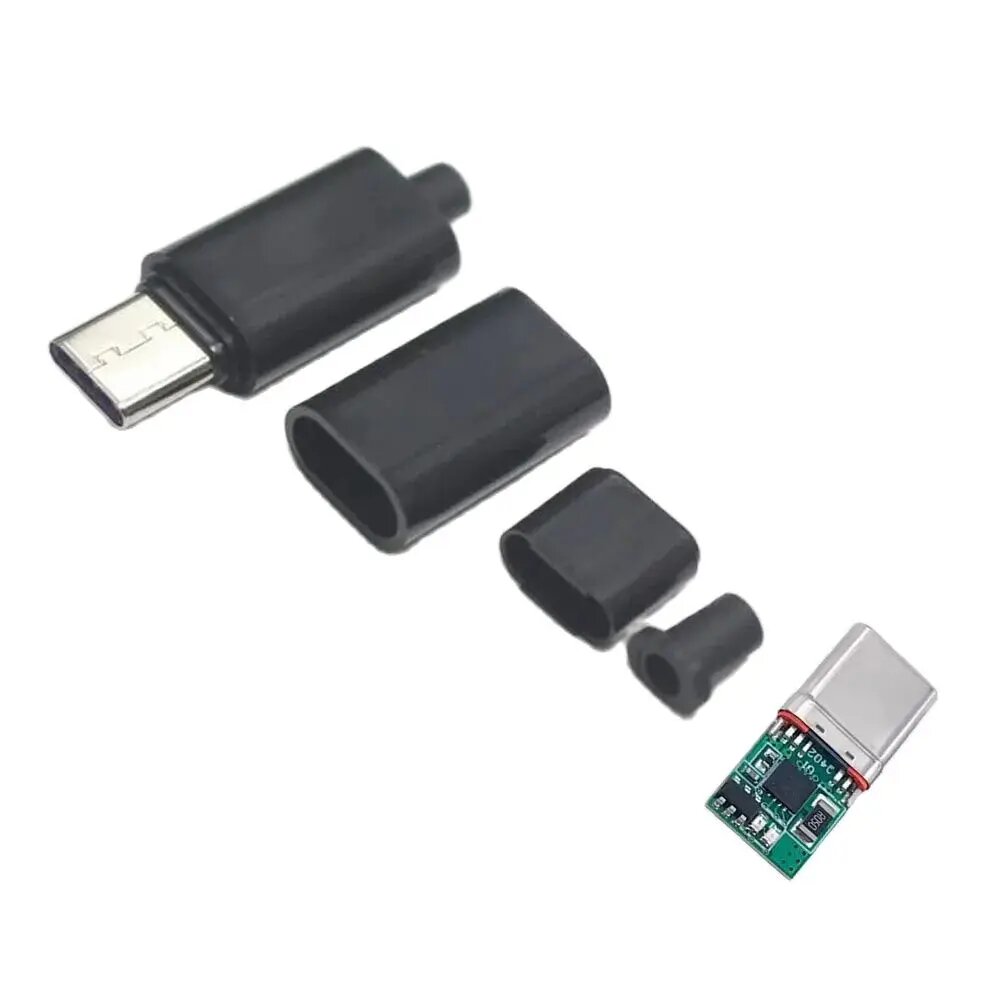 Комплект USB разъемов EClyxun Type-C 6A 120W + USB 2.0 — фото 1