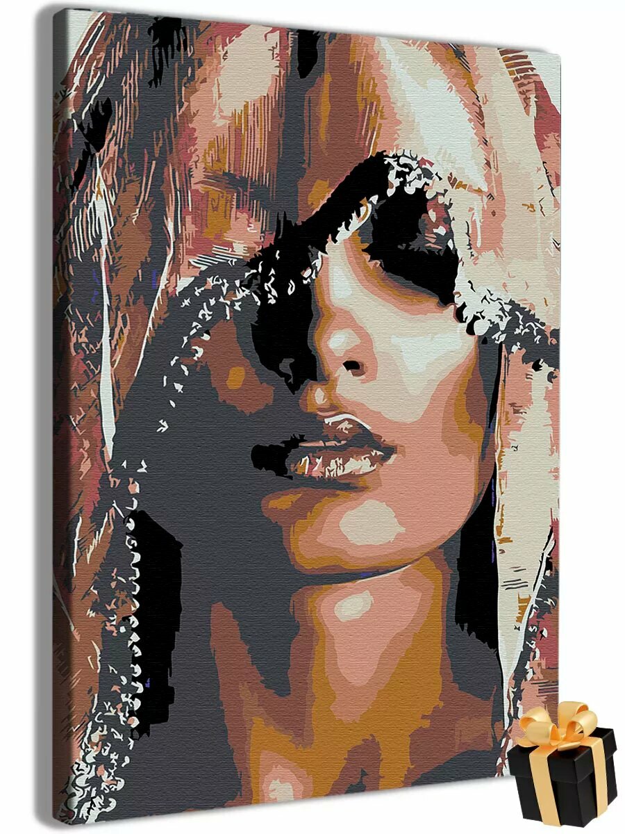 Портрет с золотой поталью