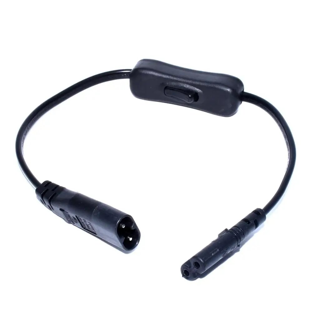 Кабель питания VOSORON IEC 320 C8 - C7 30 см черный With Switche