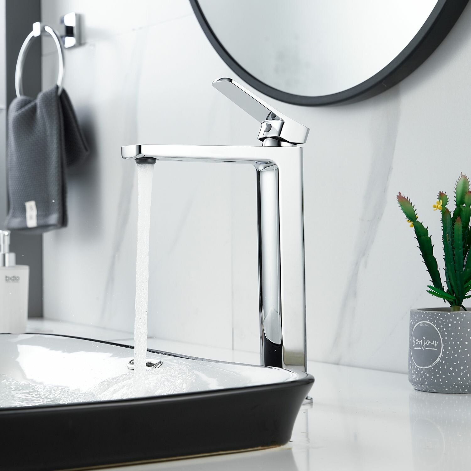 Смеситель для раковины-чаши хром