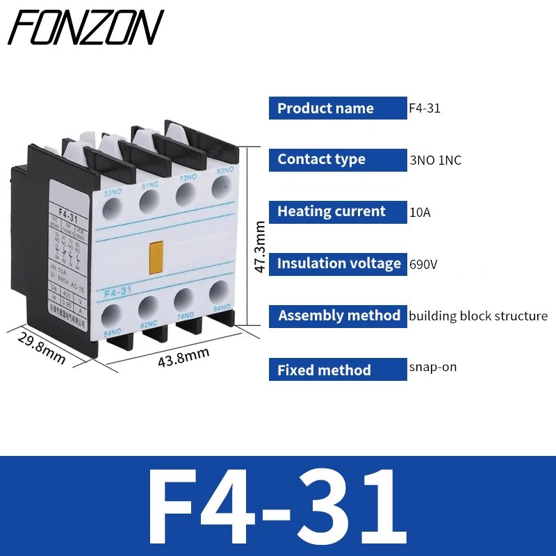 Контактор вспомогательный модуль LA1-DN22 LA1-DN11 F4-02 F4-11 F4-22 F4-31 F4-31