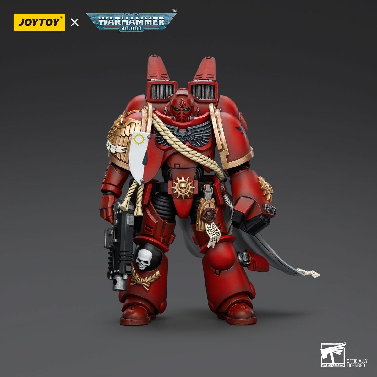 Подвижная фигурка JOYTOY Warhammer 40K 1/18 Action Figures Blood Angels Captain With Jump Pack