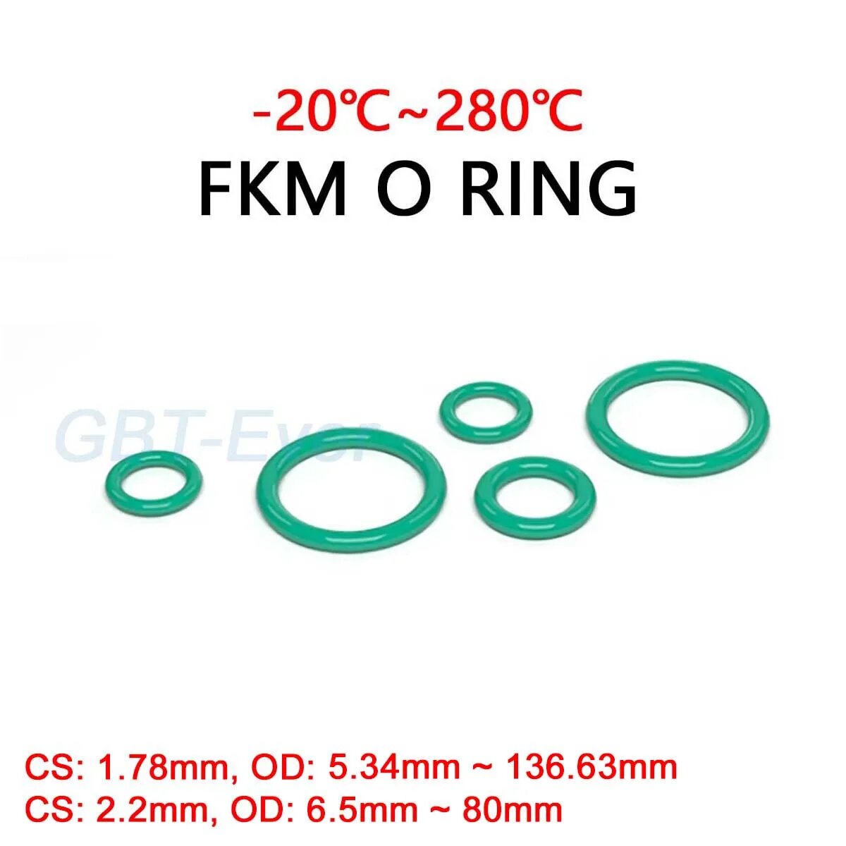 Зеленые фторрезиновые уплотнительные кольца FKM OD11.21xCS1.78(100Pc