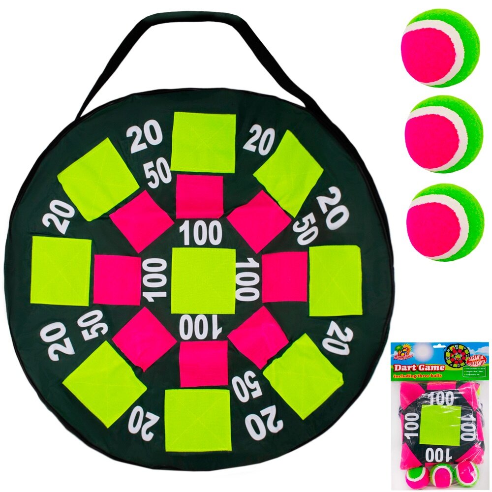 Дартс КНР мягкий, игровая мишень 60 см, надувная камера 3 мячика (141V-558)