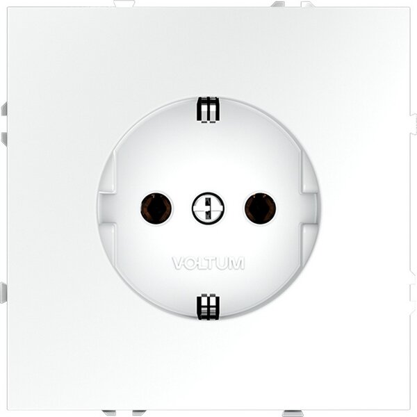 Розетка с заземлением (белый матовый) Voltum S70 VLS040102