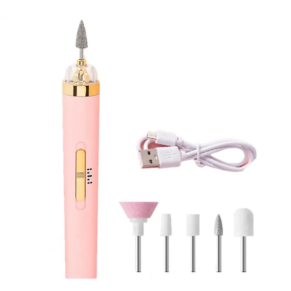 Ручной аппарат для маникюра и полировки ногтей, Розовый