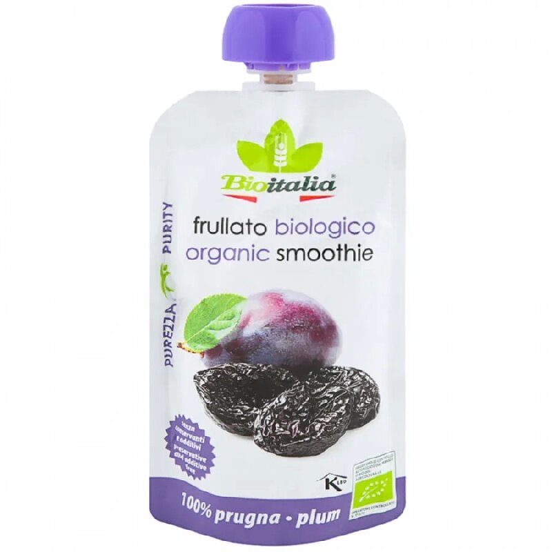 Пюре BIOITALIA из сливы (смузи) /дой-пак/ 120г