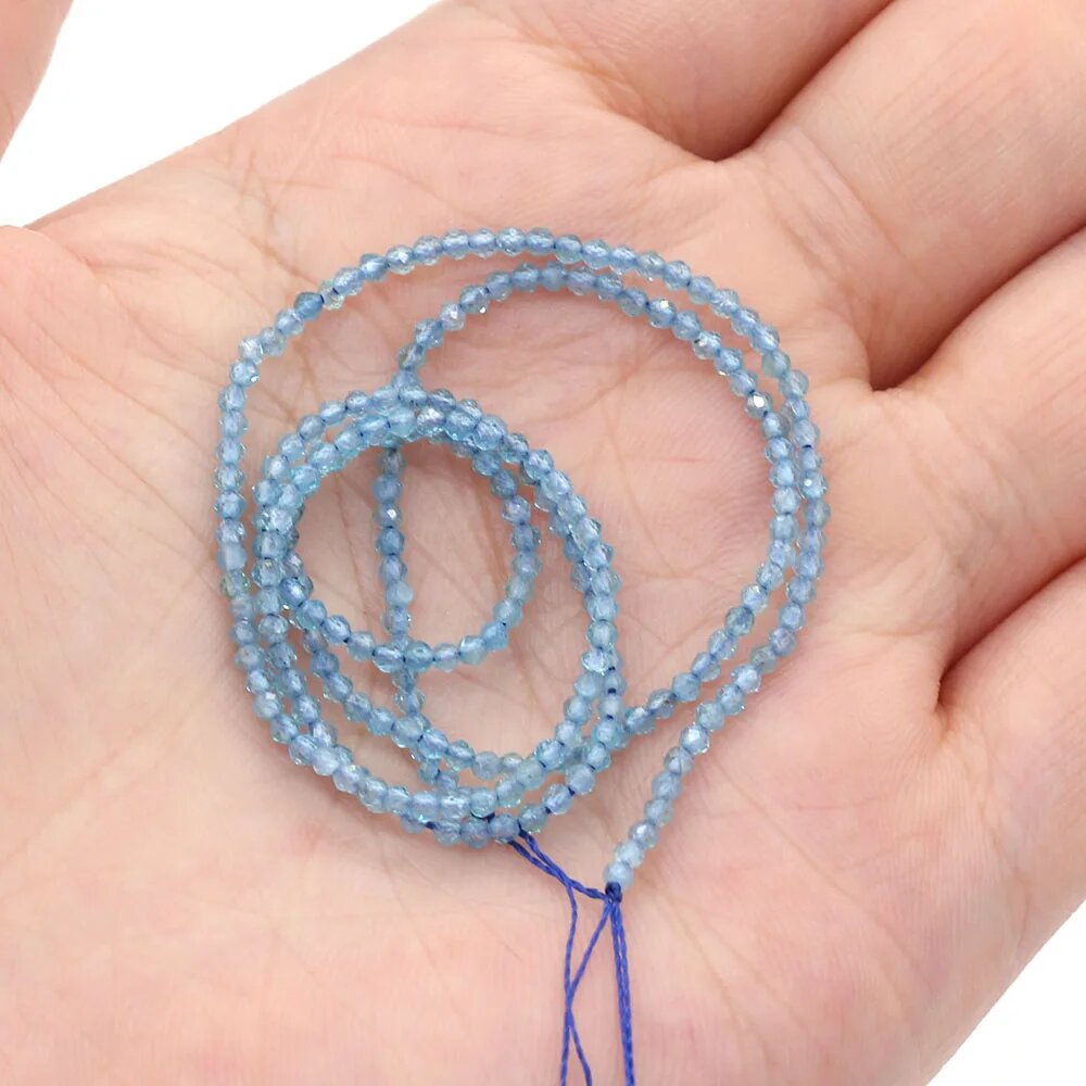 Бусины из турмалинового сапфира 2-4 мм, 125 шт. Синий, 3mm, Apatite3