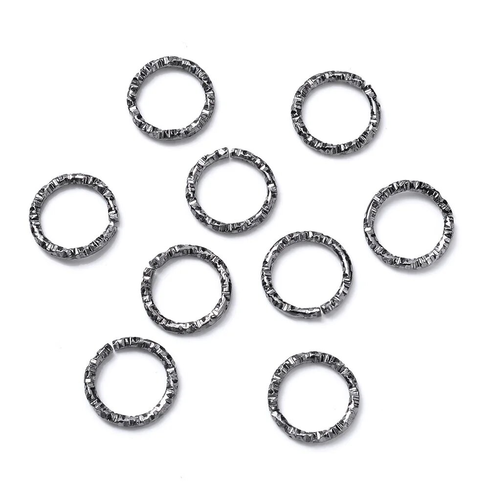 Металлические круглые разъемные кольца для бижутерии 8-18 мм 50-100 шт 18 mm-50pcs, Gun black