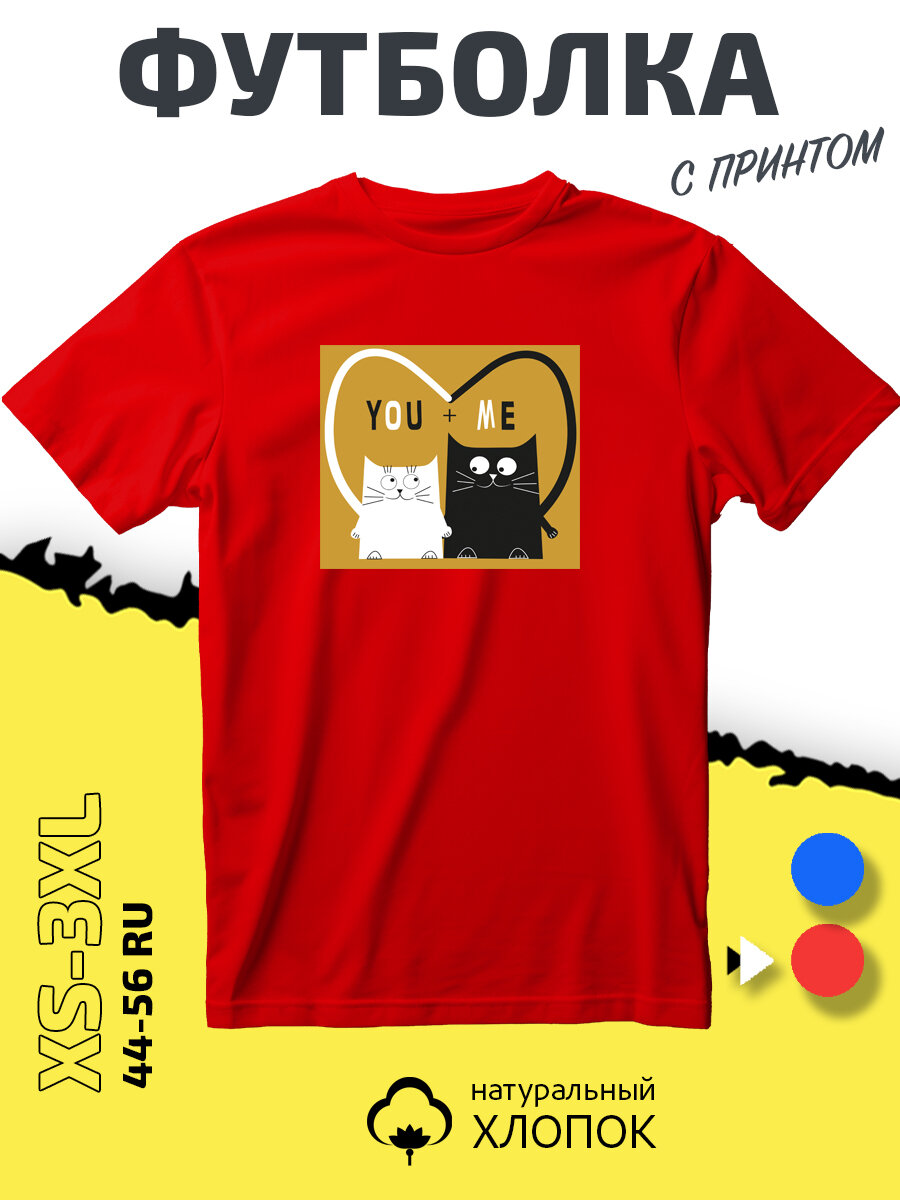 Футболка с принтом котами