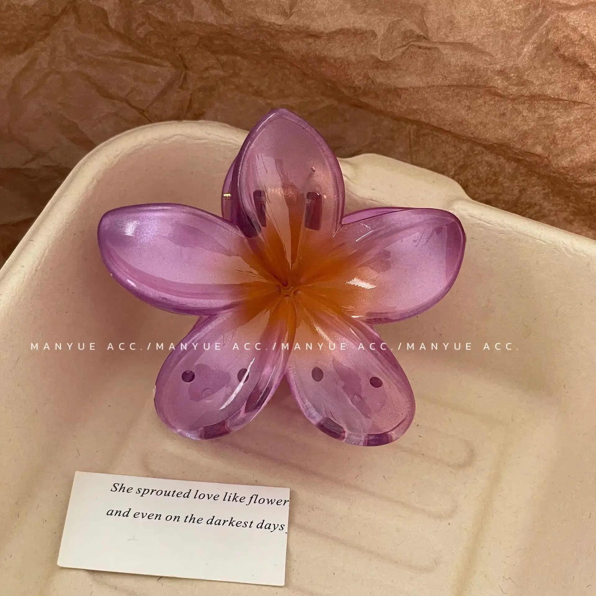 Пластиковая заколка для волос, гавайский цветок, 8CM