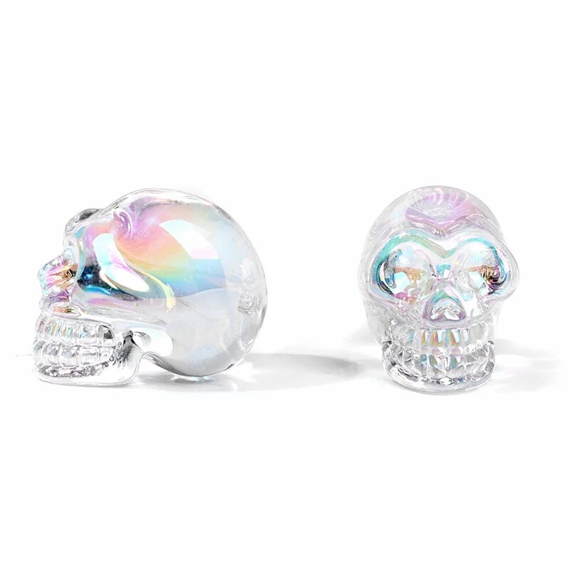 Мини-статуэтка черепа из полудрагоценного камня vinswet 2pcs, 17