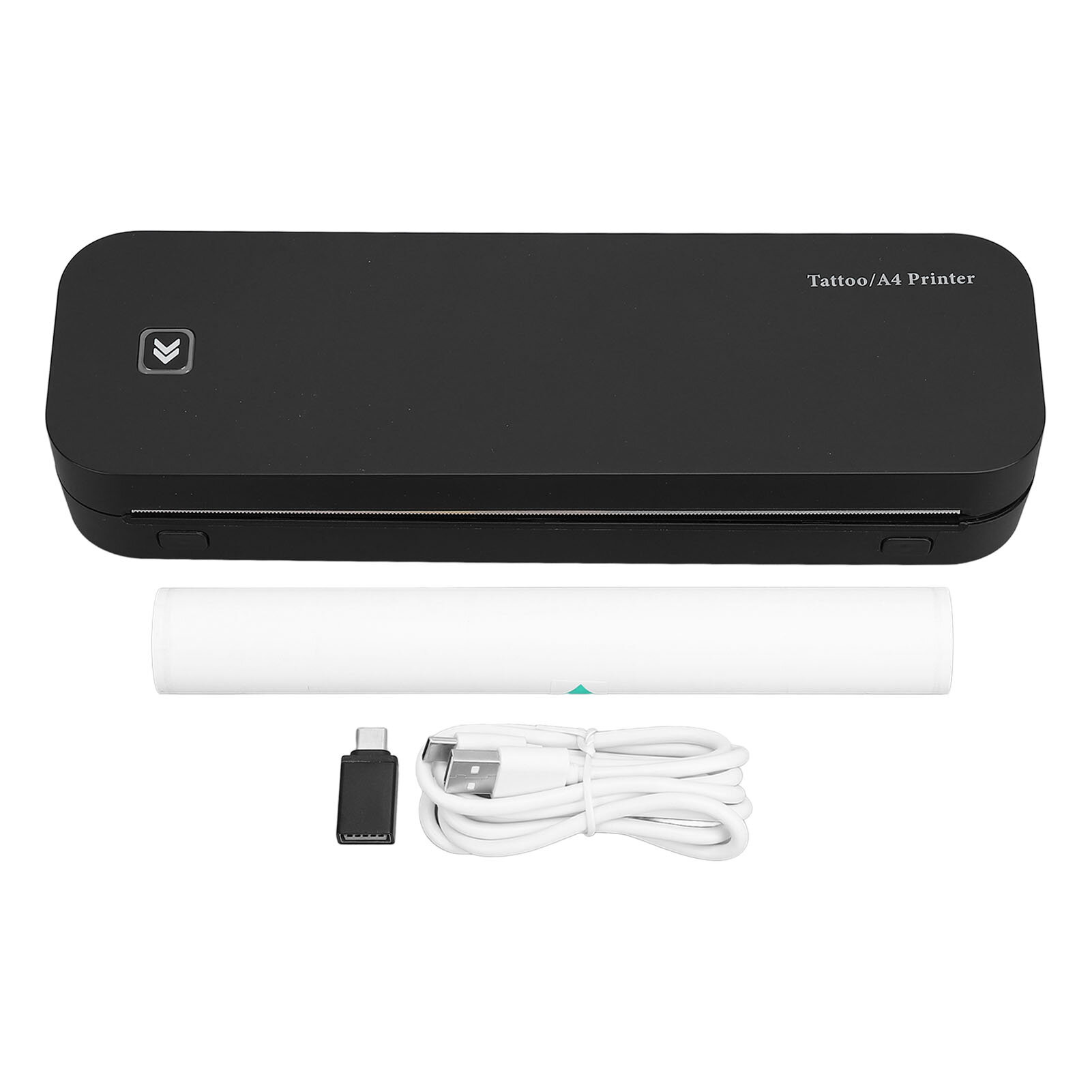 Беспроводной трафаретный принтер для тату d80 bluetooth с аккумулятором 2600 мач, без чернил, адаптером пк и смартфона, черный