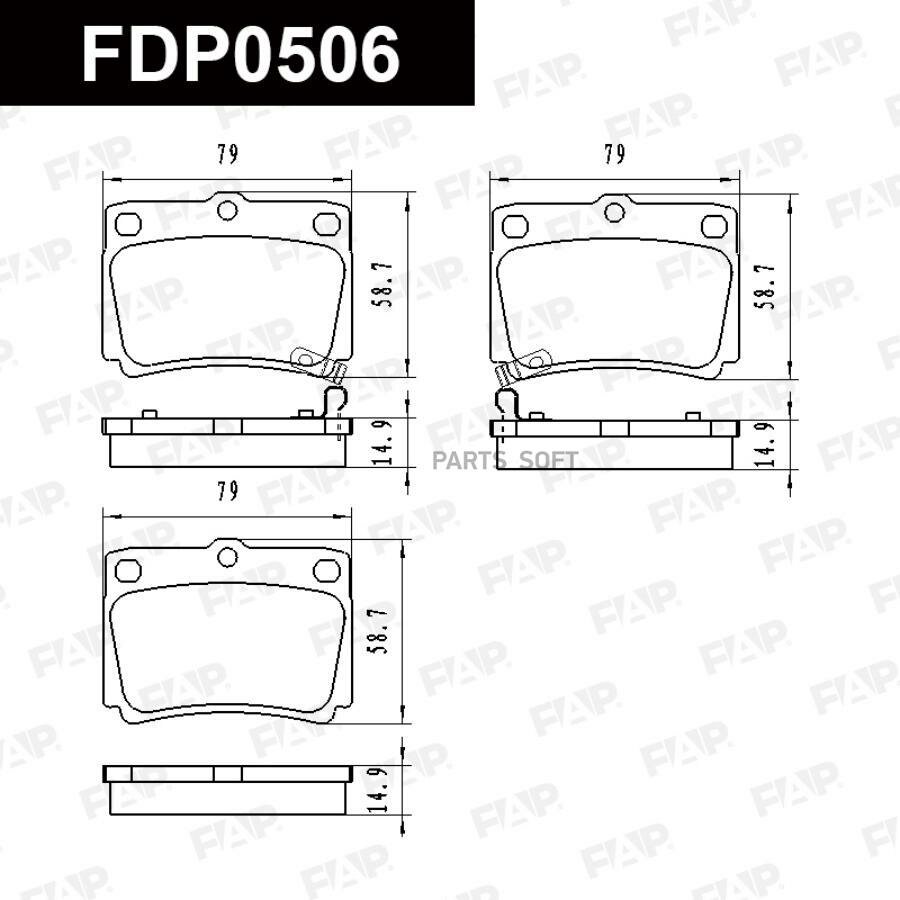 FDP0506 FAP Тормозные колодки для дисковых тормозов