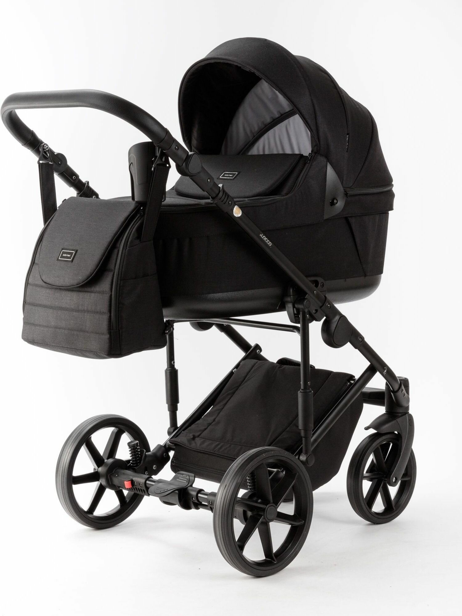 Детская универсальная коляска Adamex Locco Light TIP LL-TK53 (2в1) Черная ткань