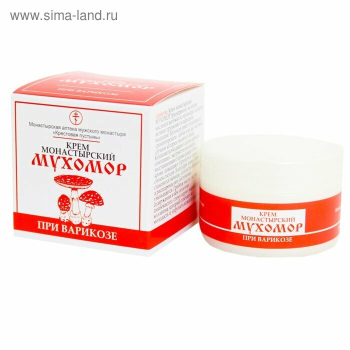 Монастырский крем при варикозе «Мухомор»