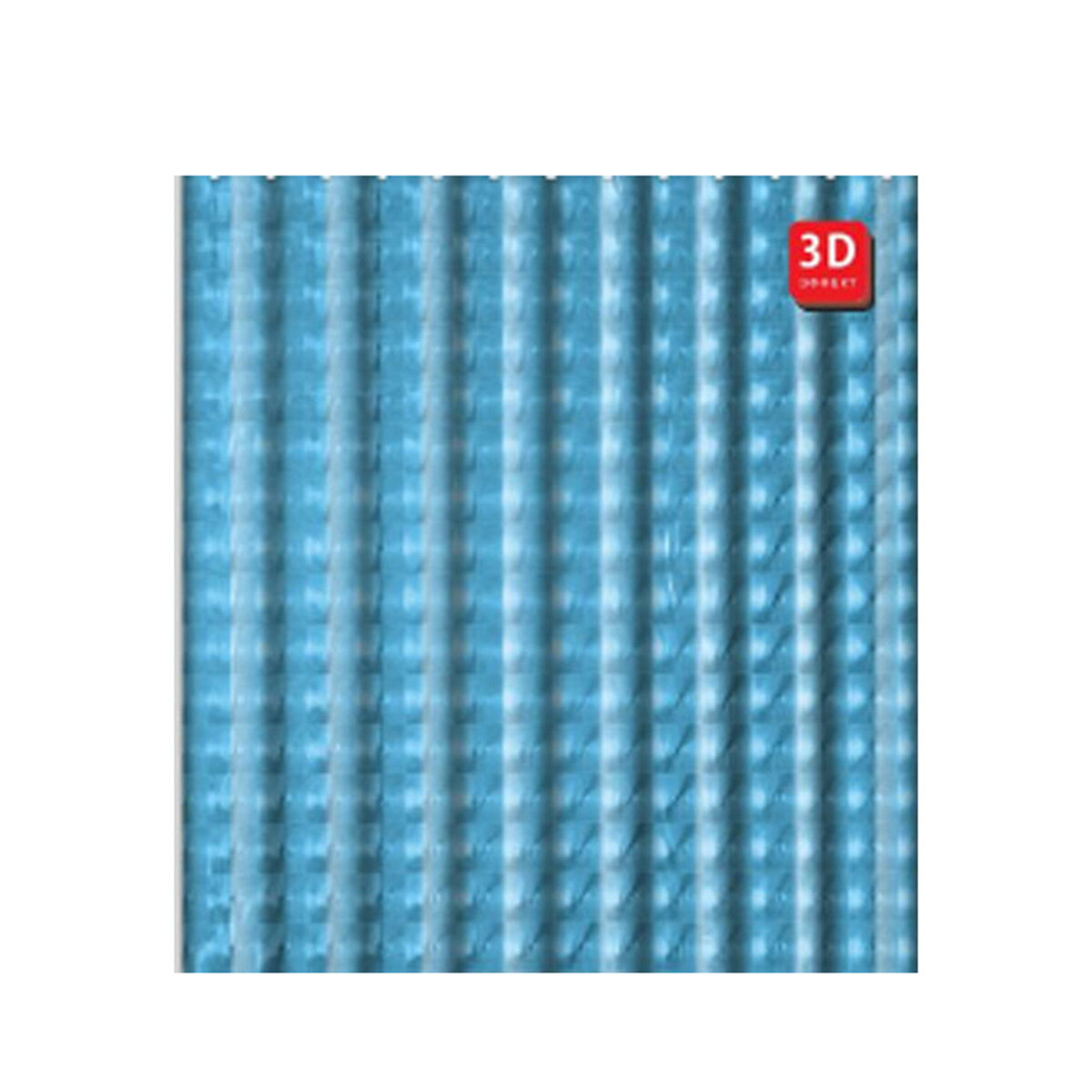 Штора для ванной Fashun 3D эффект, 180 x 200 см, Peva, голубая