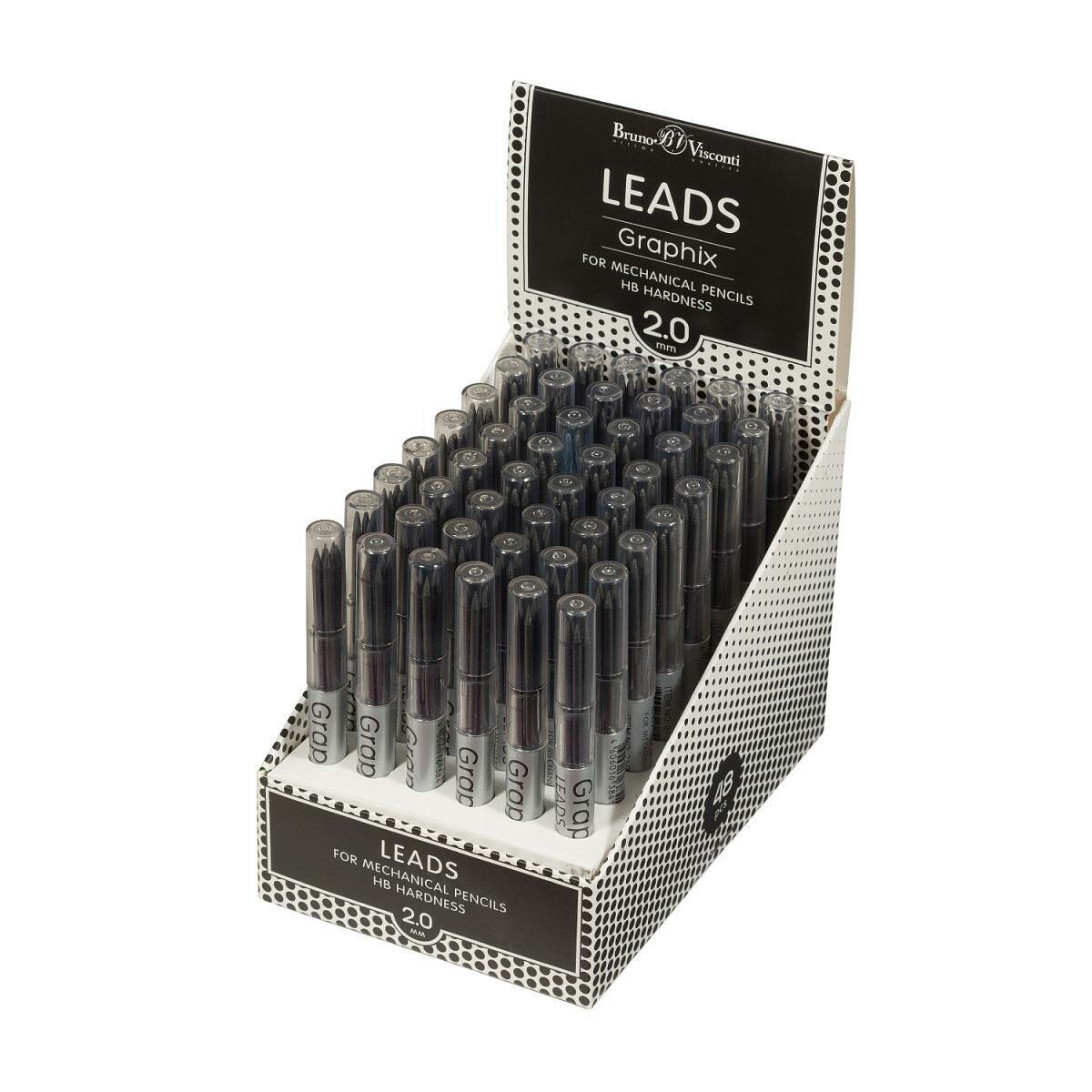 Грифели для механических карандашей Bruno Visconti Graphix, HB, 2.0 мм, 5 стержней