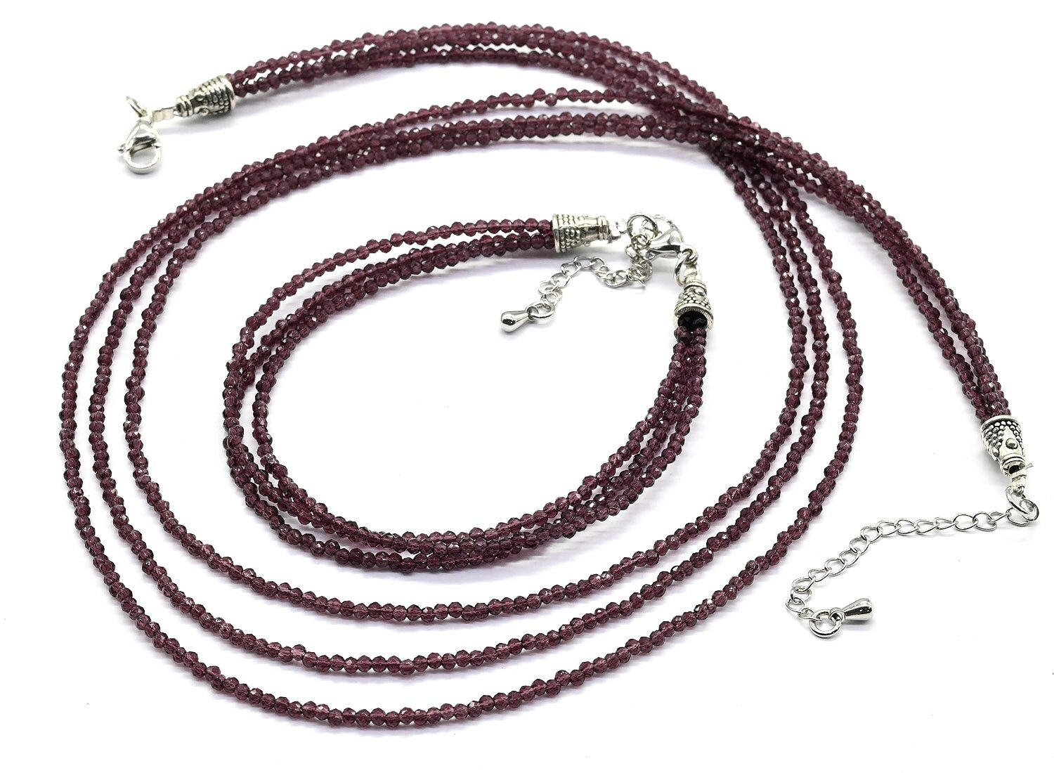 Комплект бижутерии: колье, шпинель