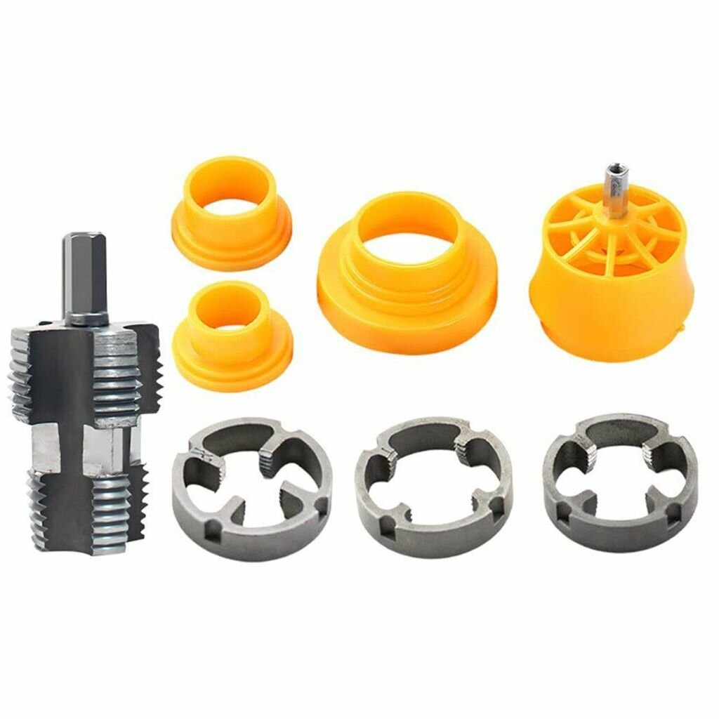 Набор инструментов, Набор инструмента для сверления внутренней резьбы труб 4 и 6 дюймов с электрическим патроном, 1 комплект 8 предметов
