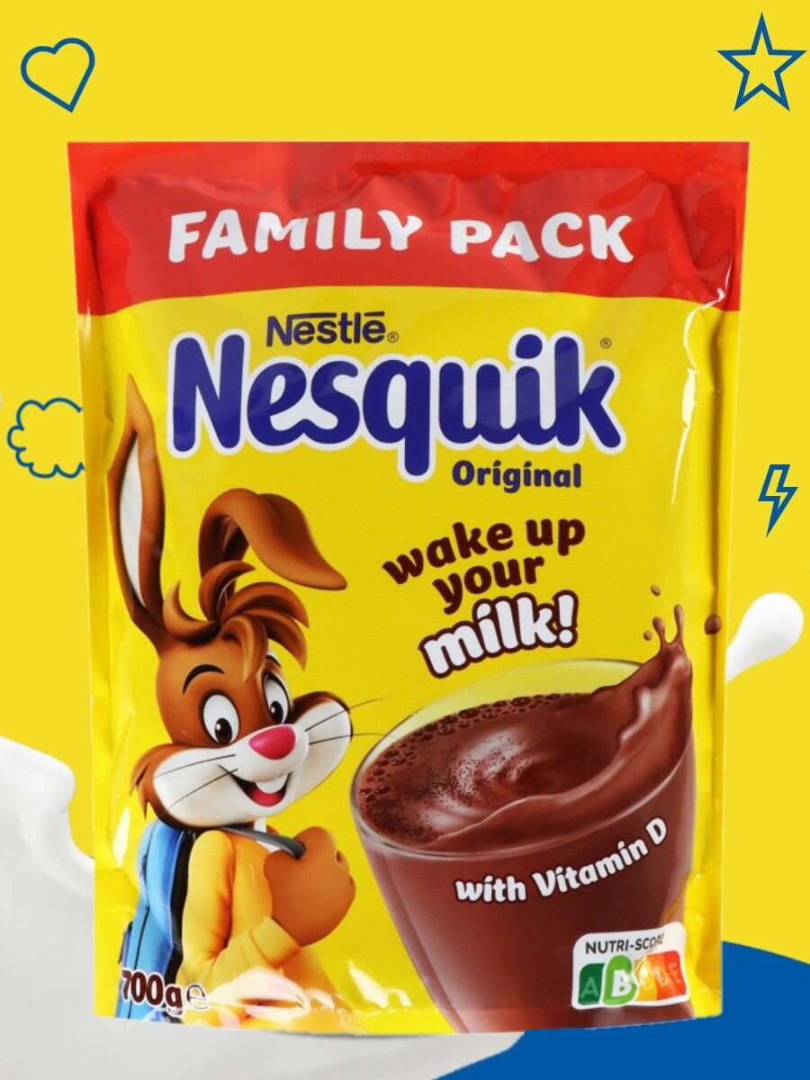 Какао Nesquik Несквик быстрорастворимый без глютена 700 гр, Германия