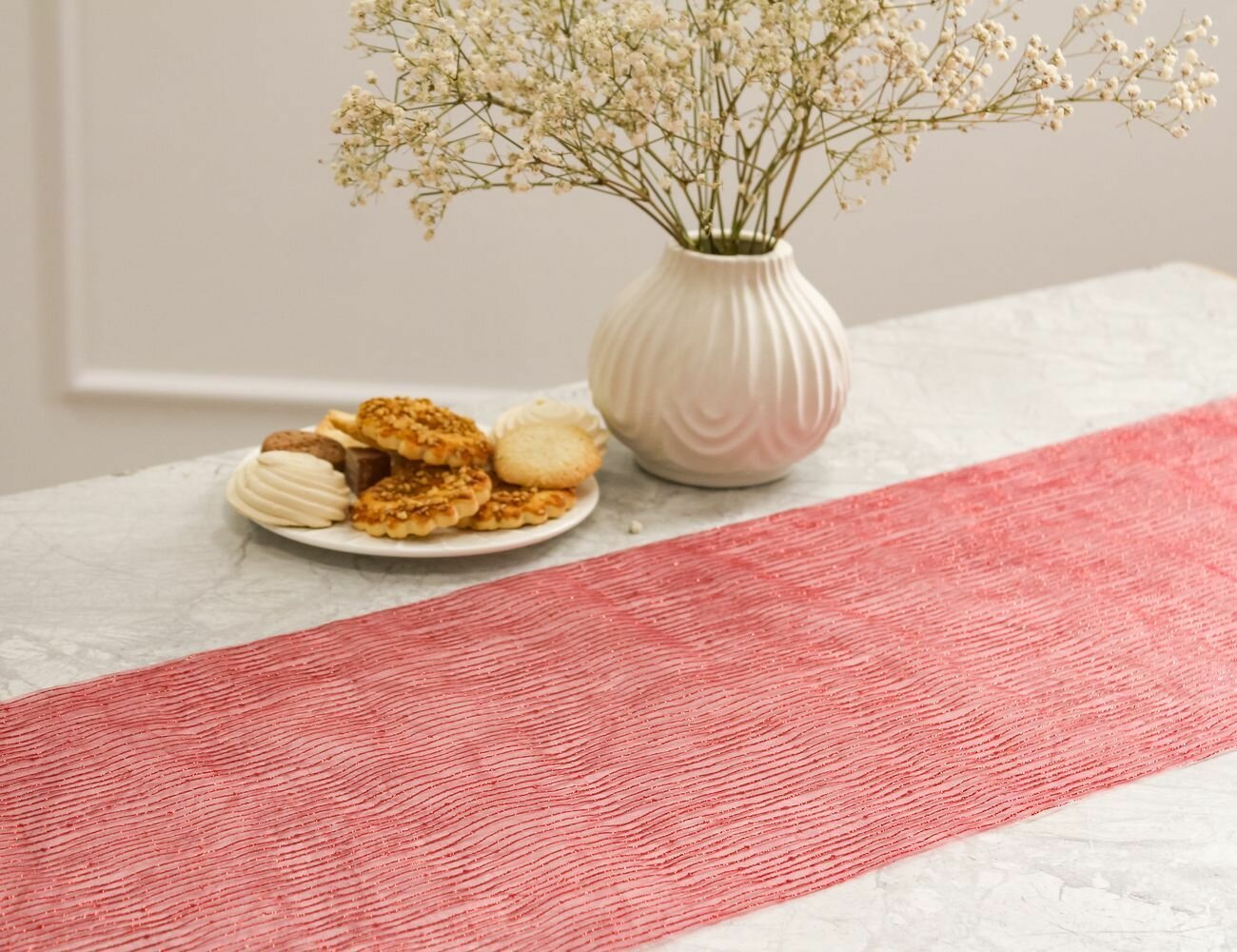 Ткань для декорирования мишель, текстиль, красный, 270х28 см, Edelman 1162656-3